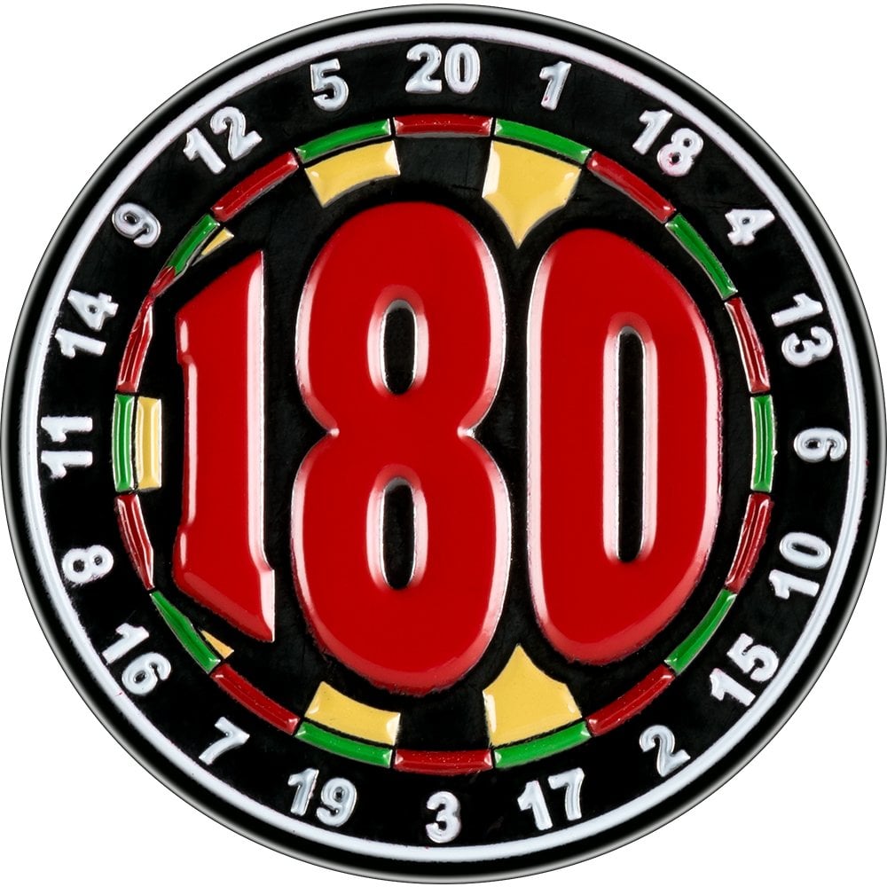 Designa Darts Pin Badges - Enamel Pin Badge - Large - 180 – Dartsline